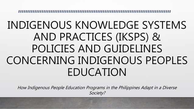 Indigenous Peoples Education Curriculum Framework