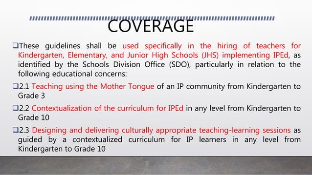 Indigenous Peoples Education Curriculum Framework