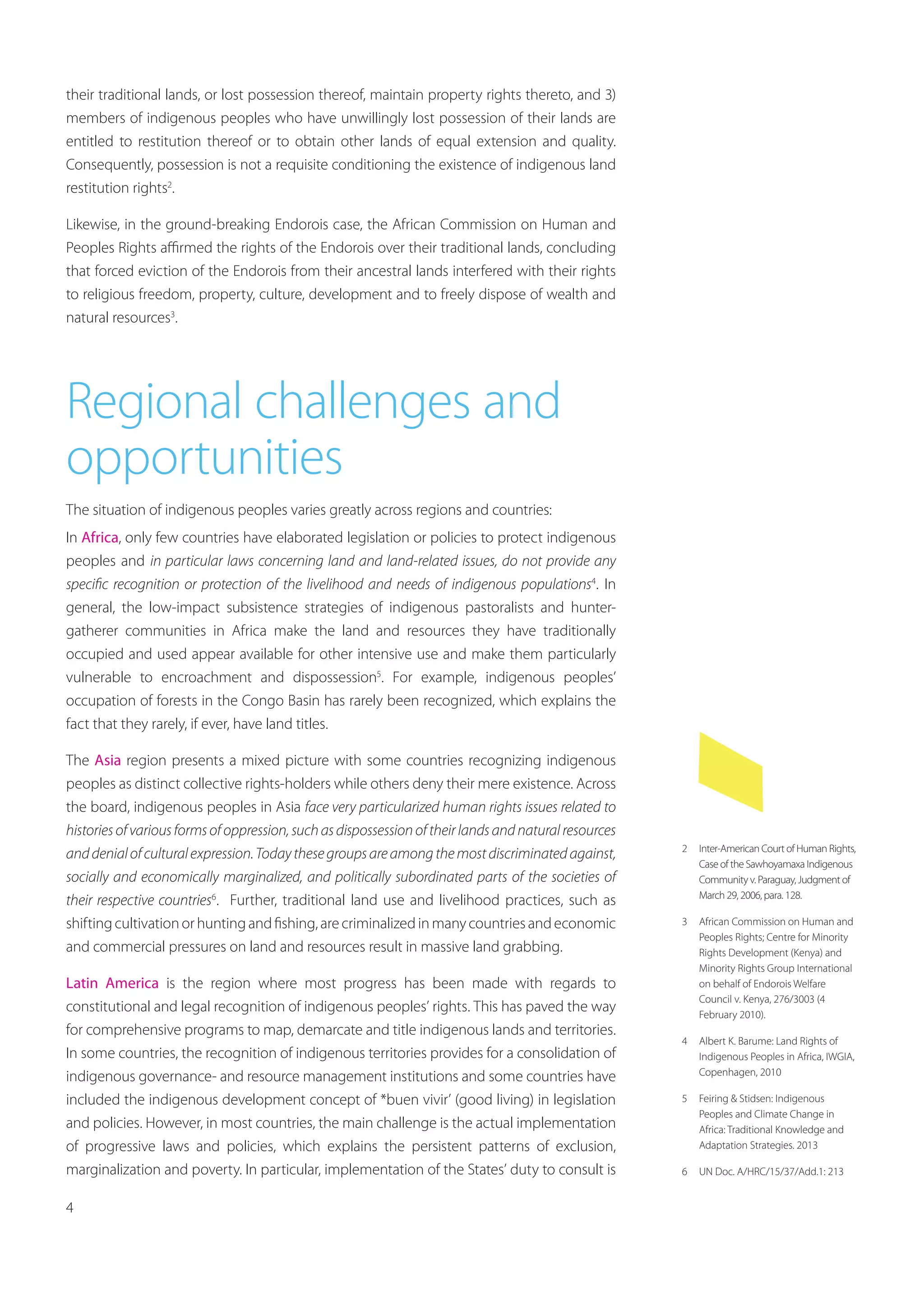 Synthesis Paper Indigenous peoples’ rights to lands, territories and ...