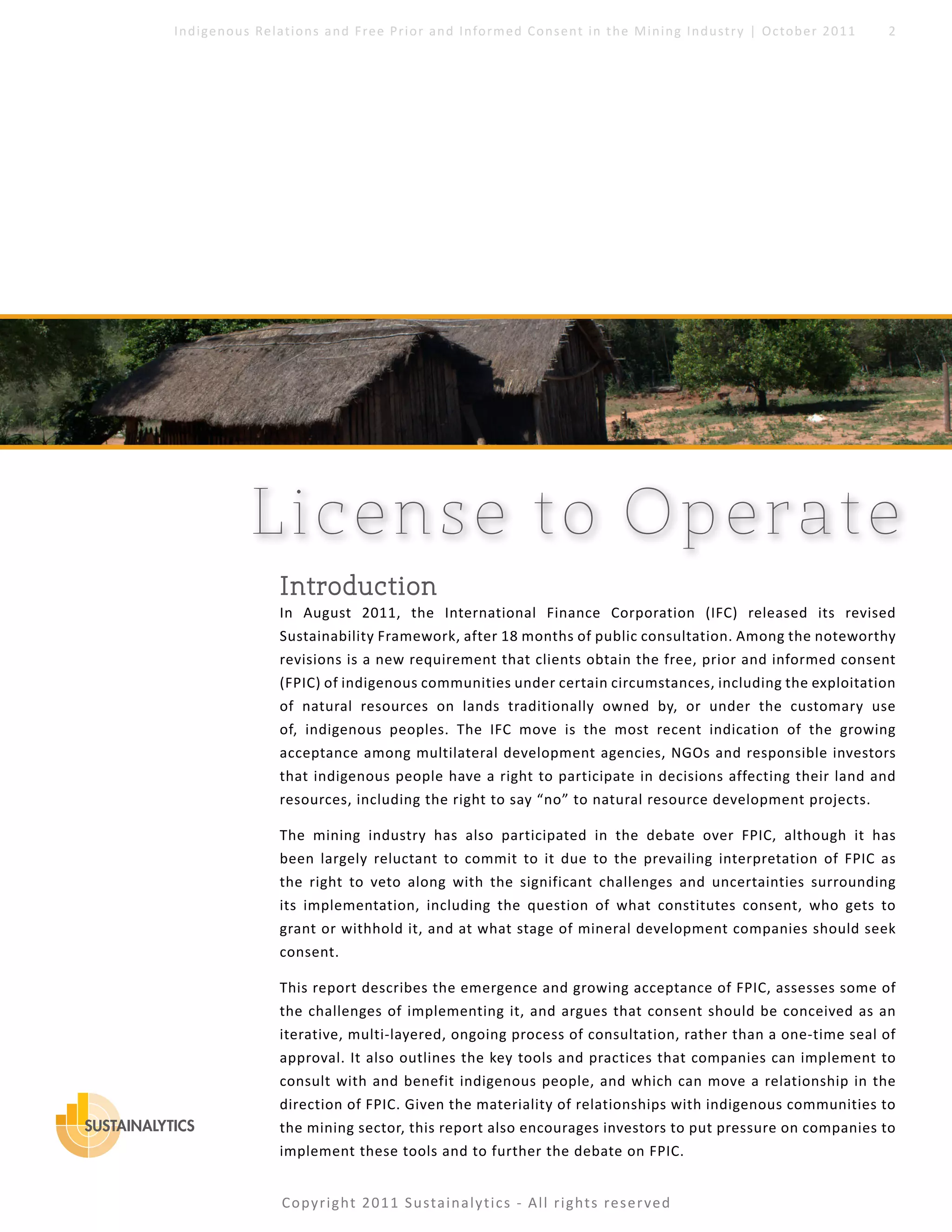 Indigenous relations and free prior and informed consent in the mining ...