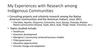Challenges of Doing Participatory Research in Indigenous Communities | PPT