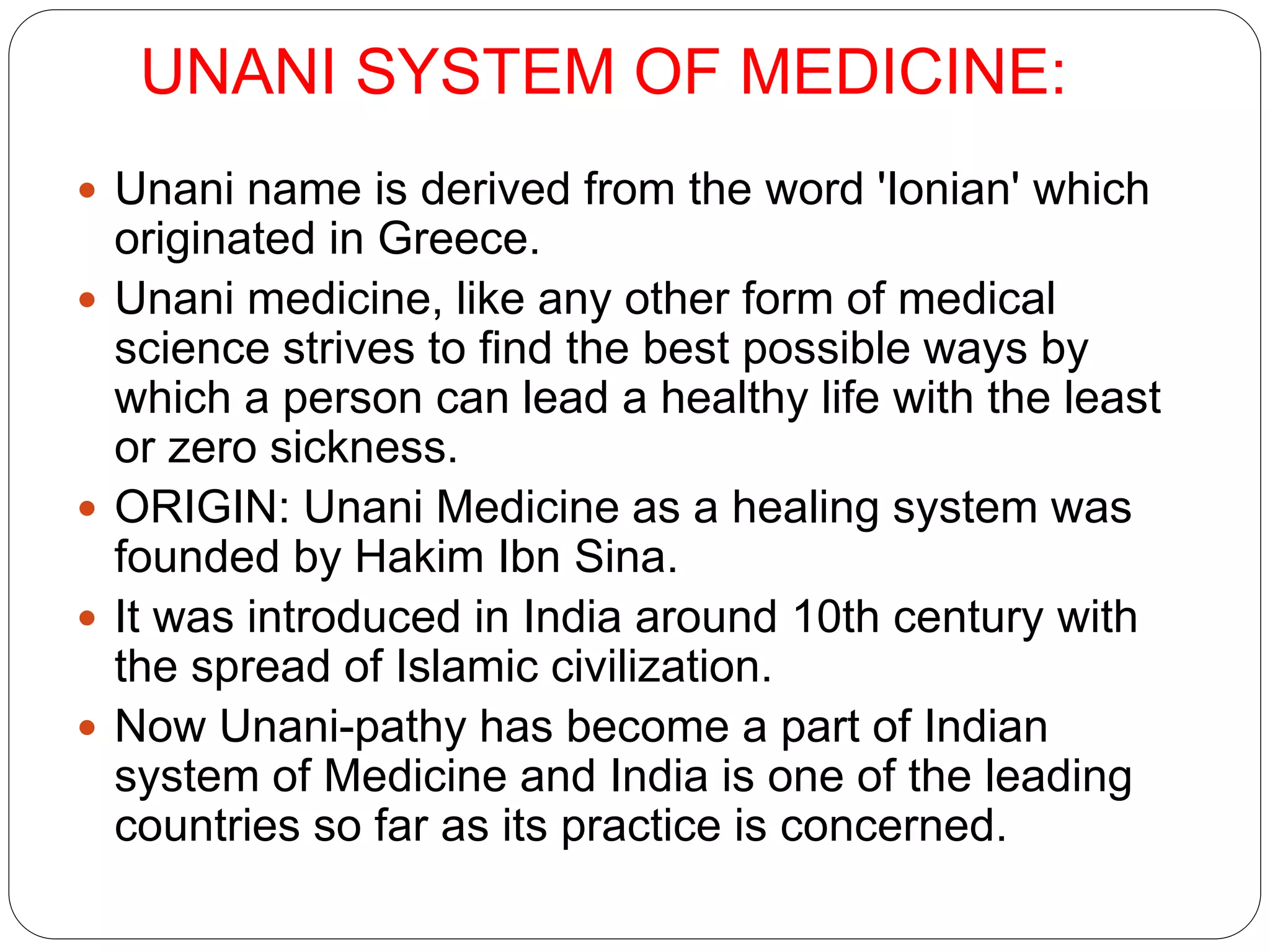 Indigenous system of medicine | PPTX