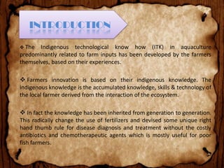 Indigenous technical knowledge in fisheries | PDF