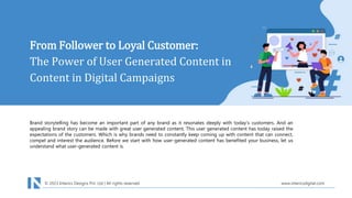 From Follower to Loyal Customer: The Power of User Generated Content in ...