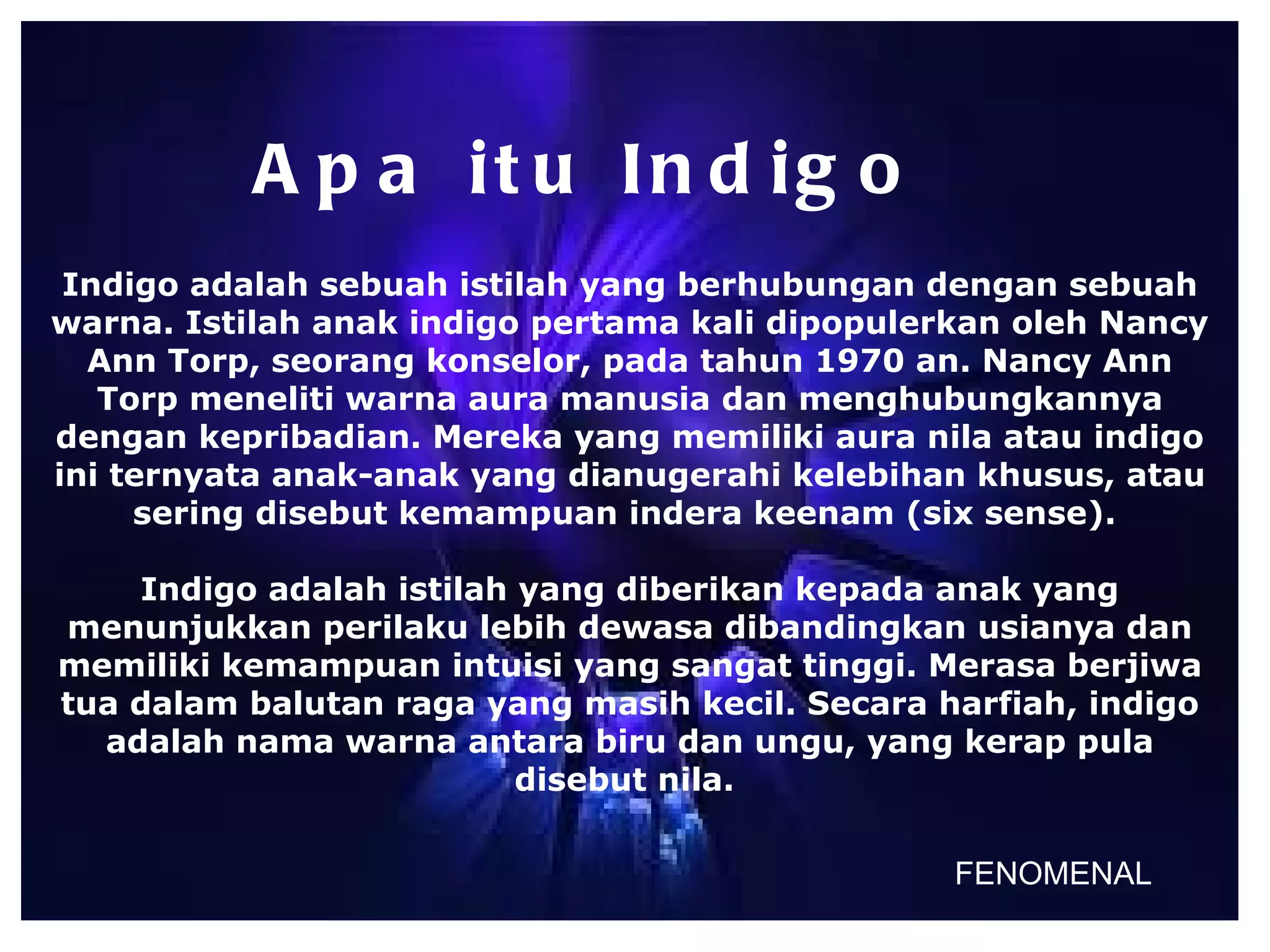 Indigo | PPT