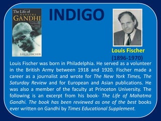 CLASS 12 ENGLISH INDIGO BY LOUIS FISCHER | PDF