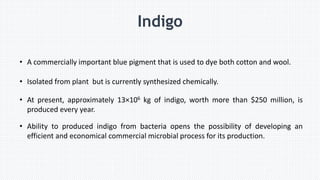 Microbial Synthesis of Indigo | PPTX