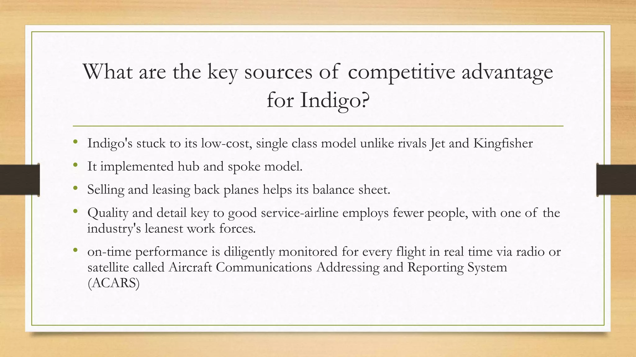 Indigo Airlines Strategy | PPTX