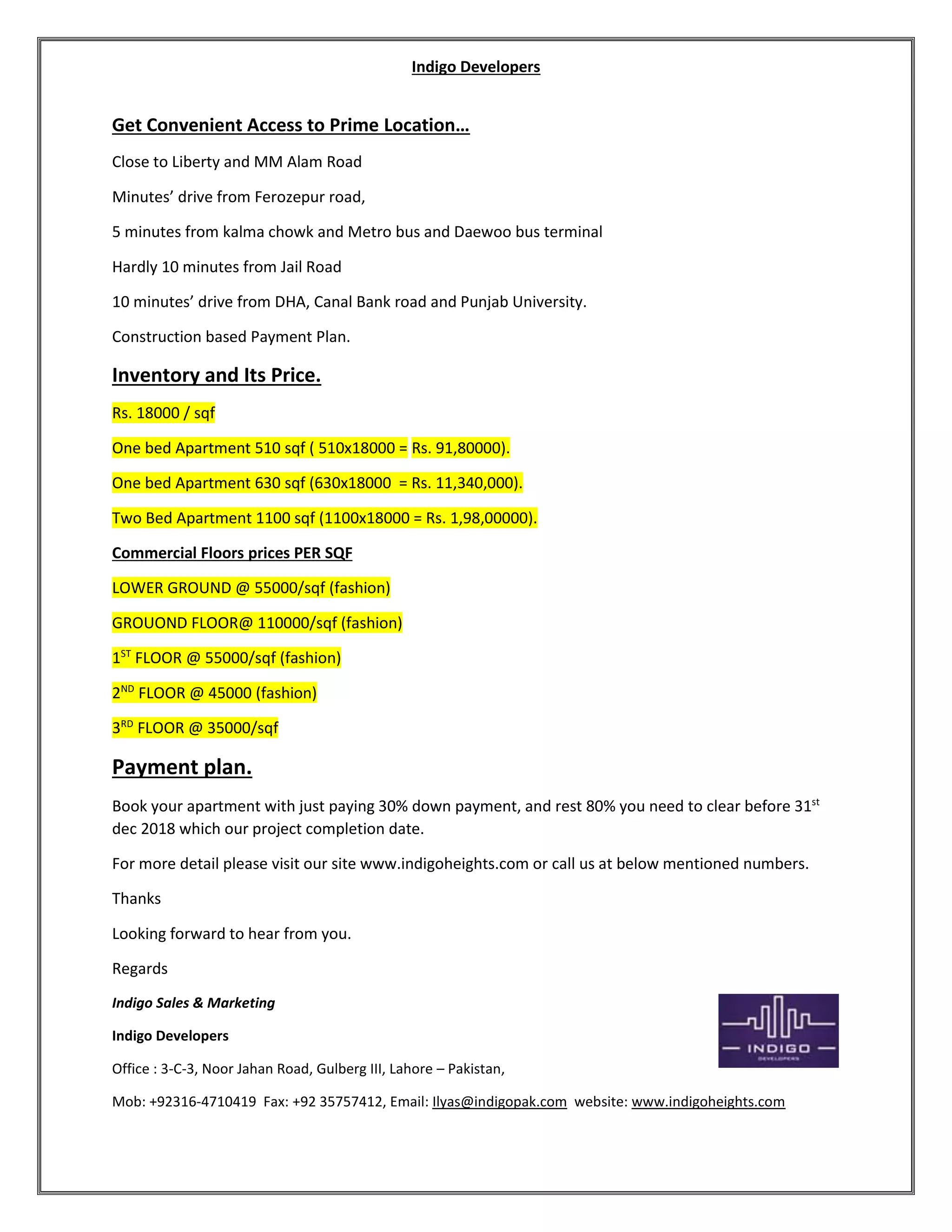 Indigo heights | PDF