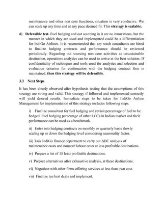 Indigo strategy execution plan short | PDF | Air Travel | Travel Type