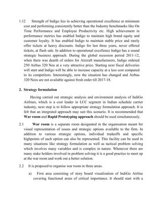 Indigo strategy execution plan short | PDF