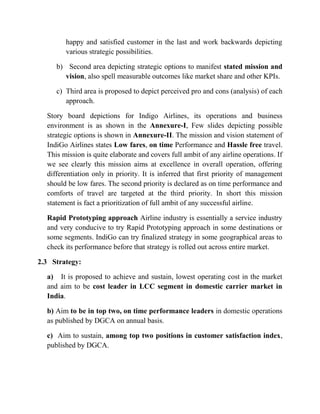 Indigo strategy execution plan short | PDF | Air Travel | Travel Type