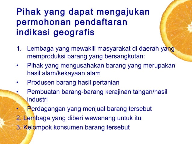 Indikasi geografis | PPT