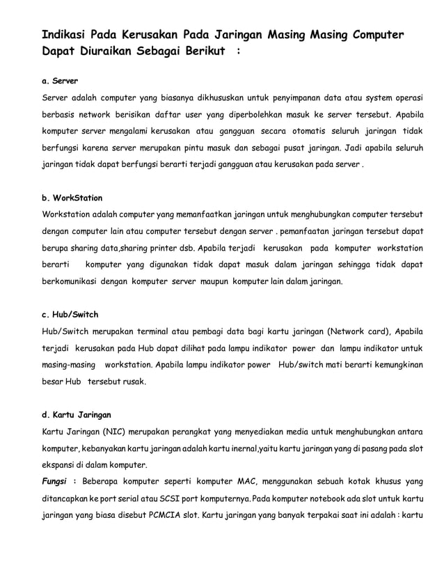Indikasi Kerusakan Pada Jaringan | PDF Indikasi Kerusakan Pada Jaringan | PDF