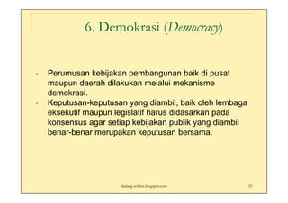 Indikator Governance dan Penerapannya dalam Mewujudkan Demokratisasi di ...
