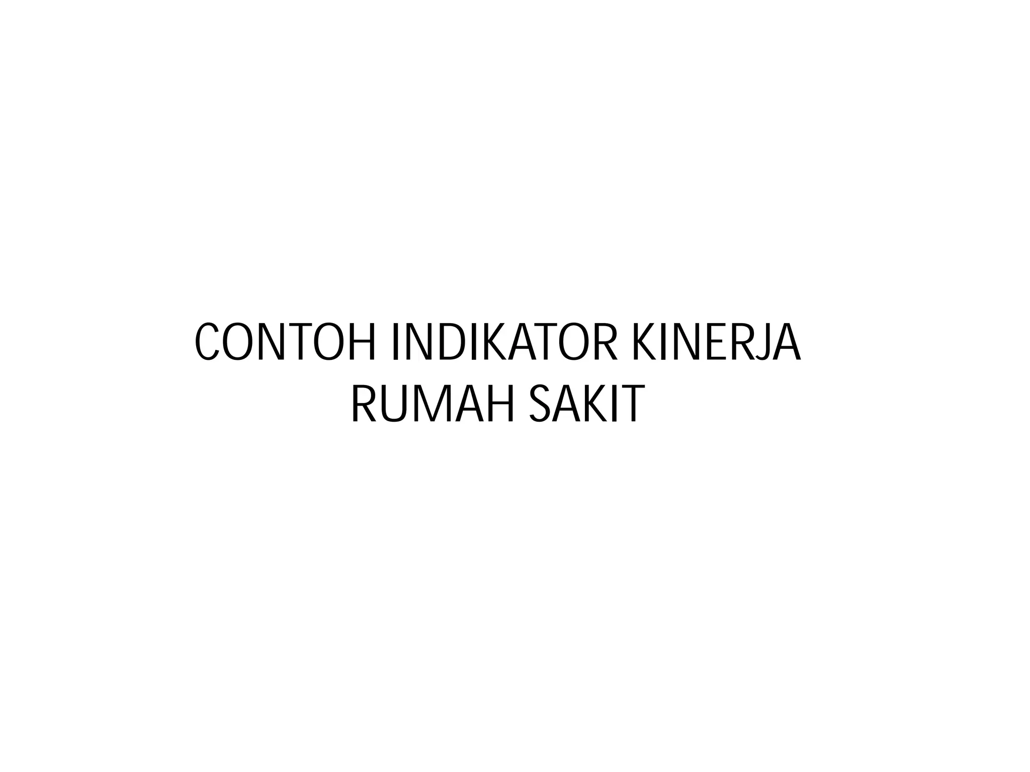 Indikator kinerja rs | PDF