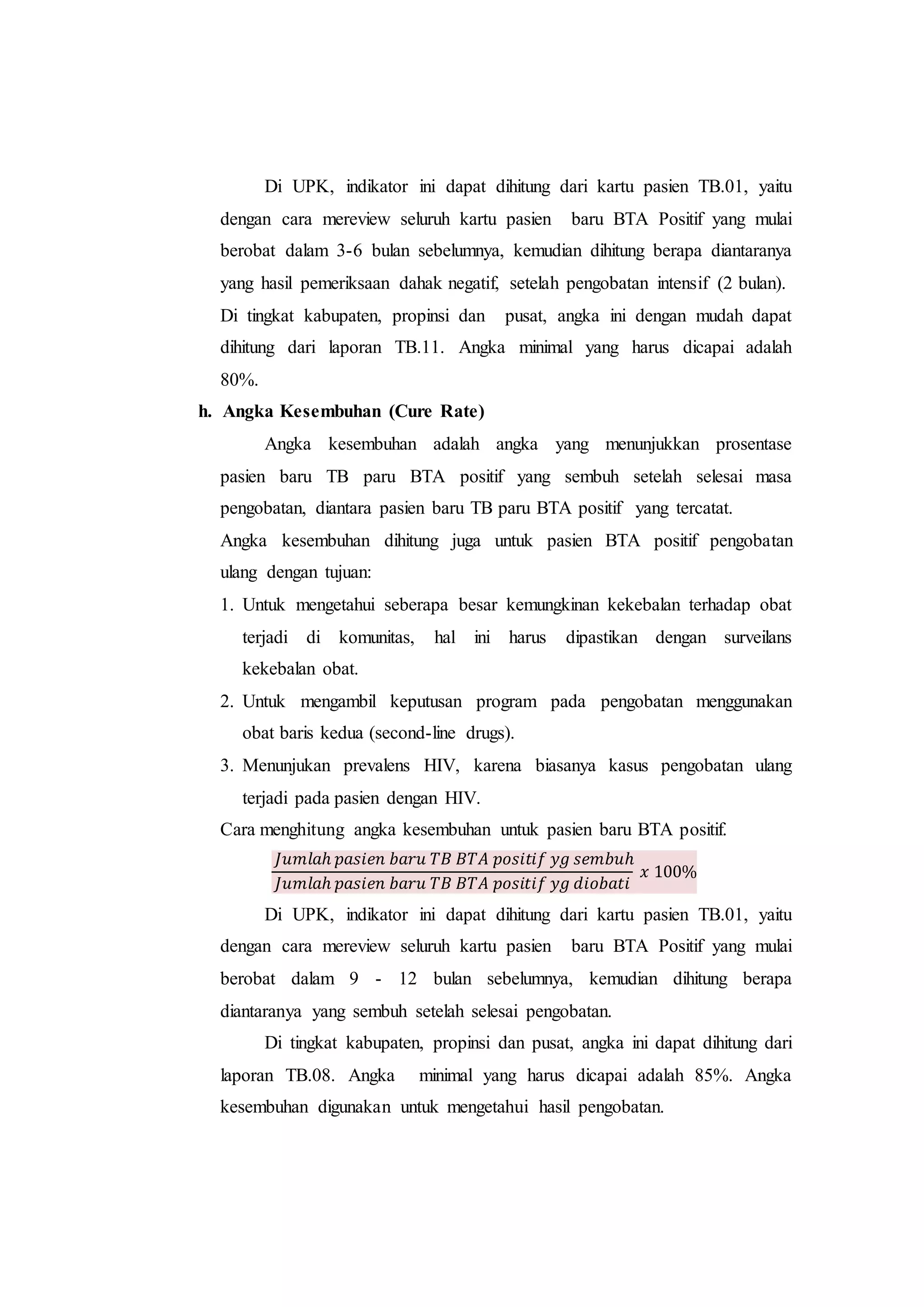 Indikator nasional penanggulangan tb | DOCX