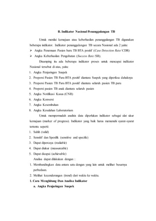 Indikator nasional penanggulangan tb | DOCX