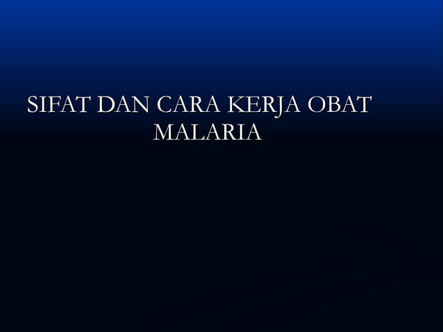 Indikator program malaria | PPT