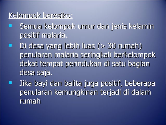 Indikator program malaria | PPT