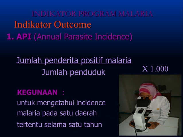Indikator program malaria | PPT