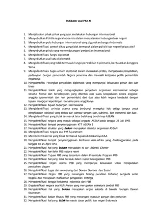 Indikator soal p kn xi | PDF