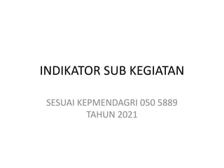 INDIKATOR SUB KEGIATAN untuk membuat program .pptx