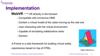 On-line training and monitoring of robot tasks through virtual reality | PPT