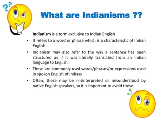 Indianisms | PPTX