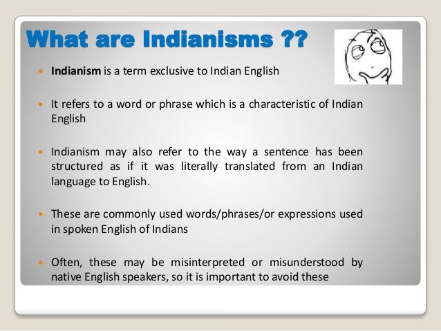 Indianisms