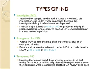 Ind (investigational new drug application) and nda | PPT