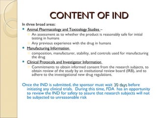Ind (investigational new drug application) and nda | PPT