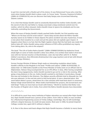 Indira gandhi | DOCX | Birth | Personal Celebrations & Life Events