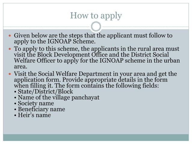 Indira gandhi national old age pension scheme | PPTX