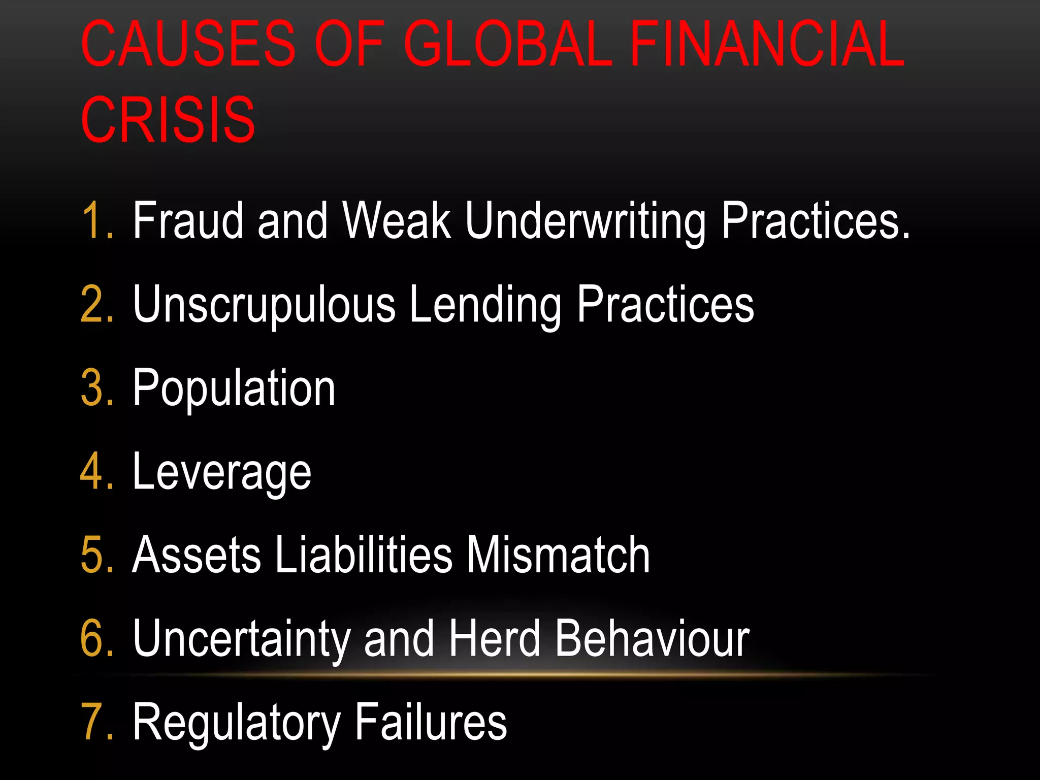 Global financial Crisis | PPTX