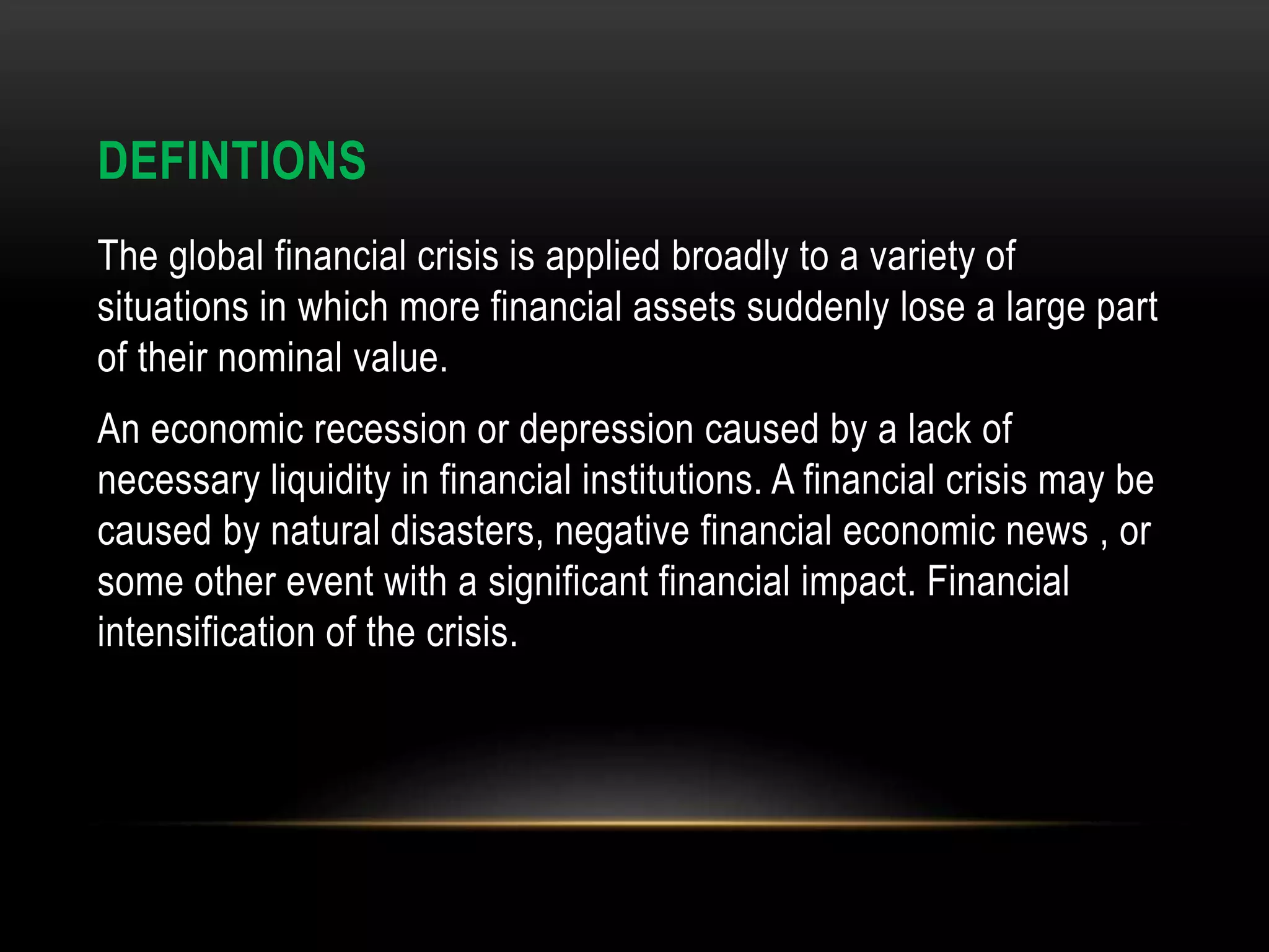 Global financial Crisis | PPTX