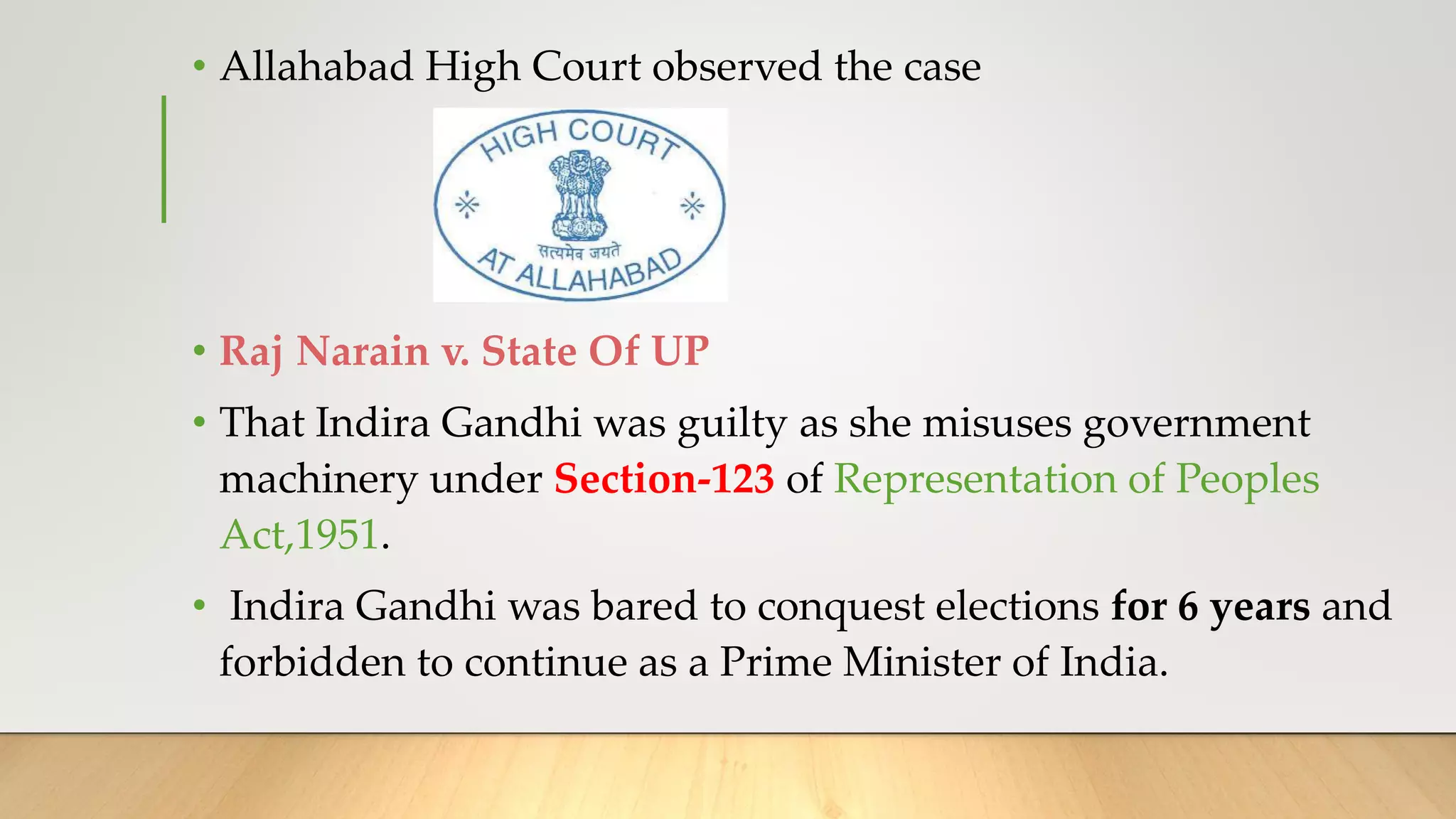 Indira Gandhi Nehru v. Raj Narayan | PDF