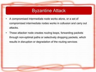 Attacks in MANET | PPT