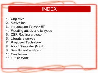 Attacks in MANET | PPT | Computer Networking | Computing