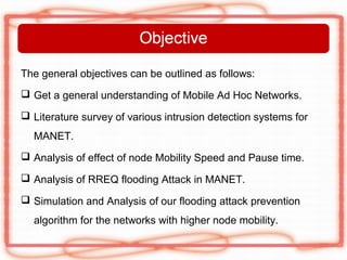 Attacks in MANET | PPT | Computer Networking | Computing