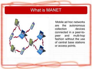 Attacks in MANET | PPT | Computer Networking | Computing
