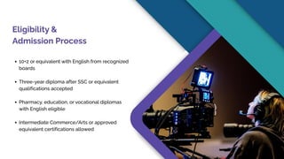 BA in Filmmaking Course Guide | BA in Cinema & Career Scope | PPTX
