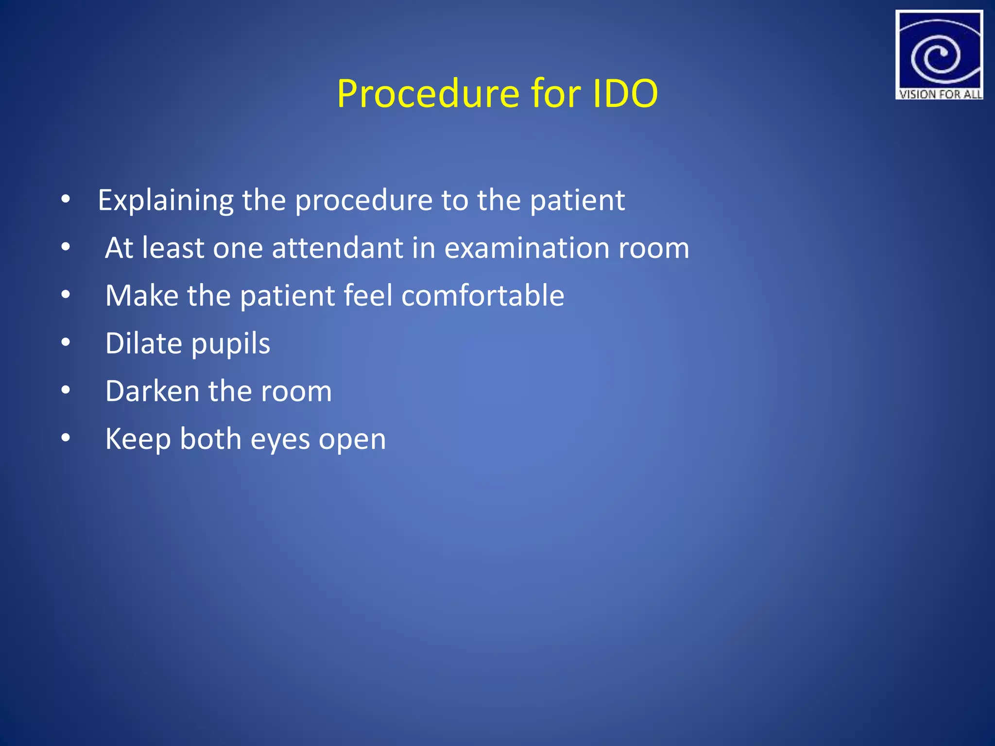 Indirect ophthalmoscopy and fundus drawing | PPTX