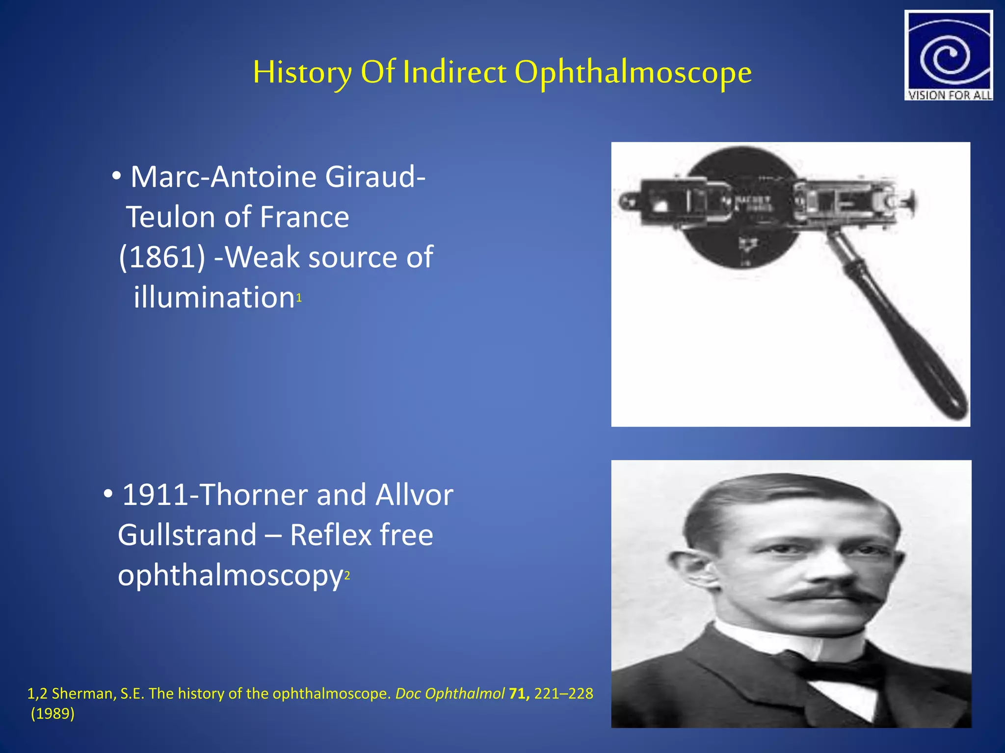 Indirect ophthalmoscopy and fundus drawing | PPTX