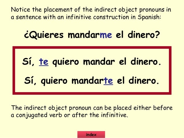 Indirect Object Pronouns Spanish Lesson Youtube
