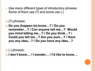 Indirect questions | PPTX