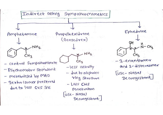 Indirect Acting Sympathomimetics | PDF | Chemistry | Science
