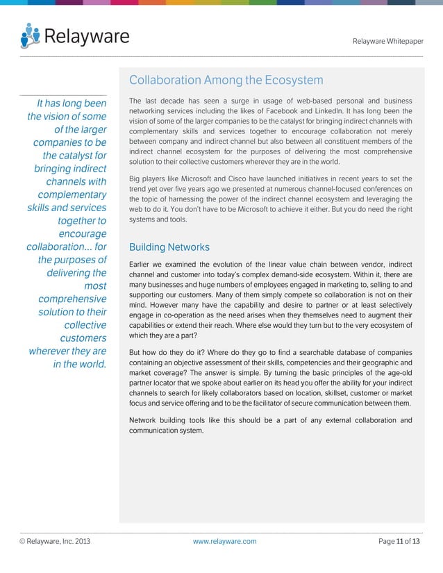 Indirect Channel Sales and Marketing Collaboration | PDF