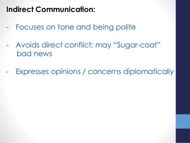 Culture of indirection communication - rushpikol