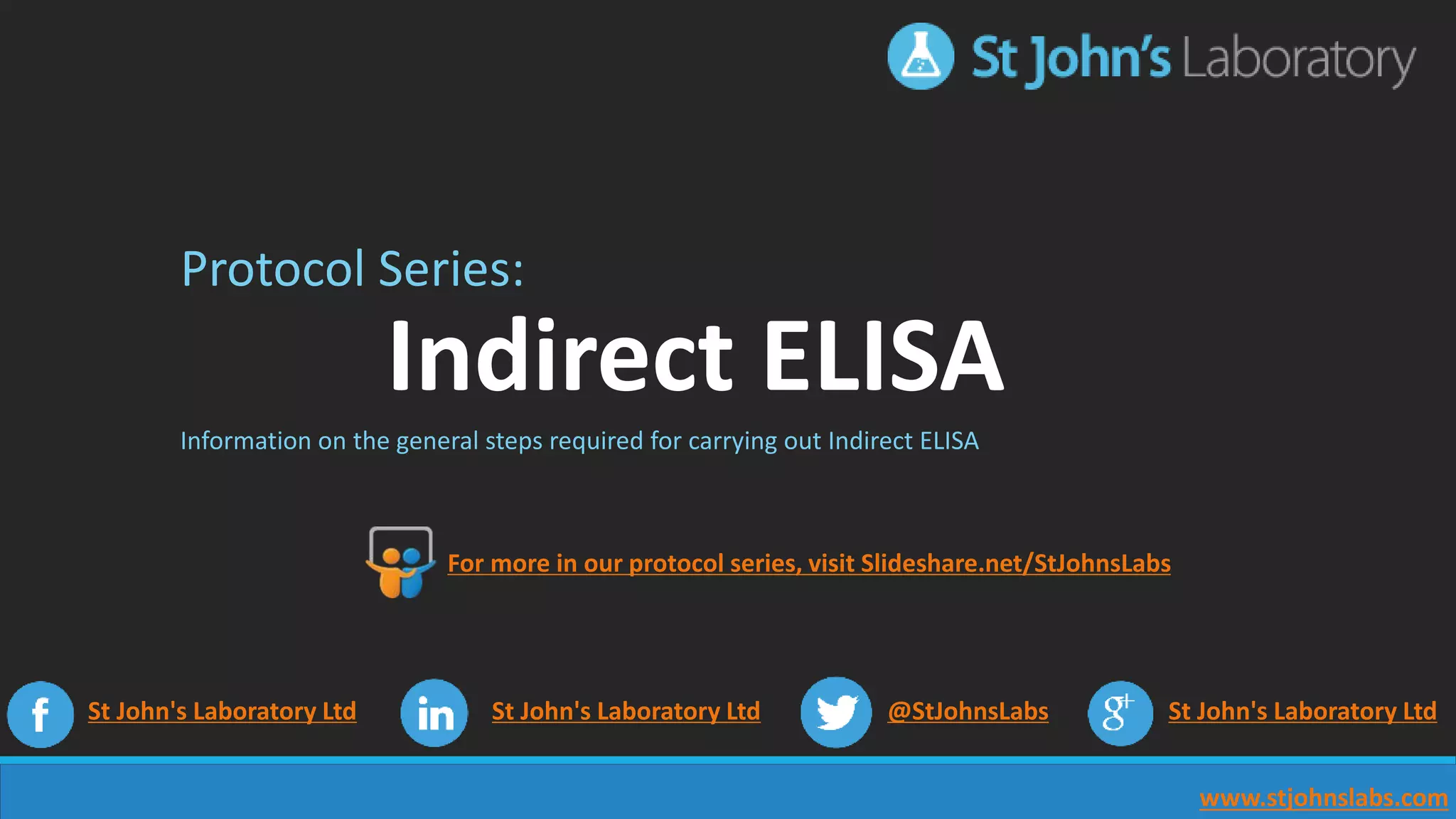 Indirect ELISA Protocol | St John's Laboratory | PPTX
